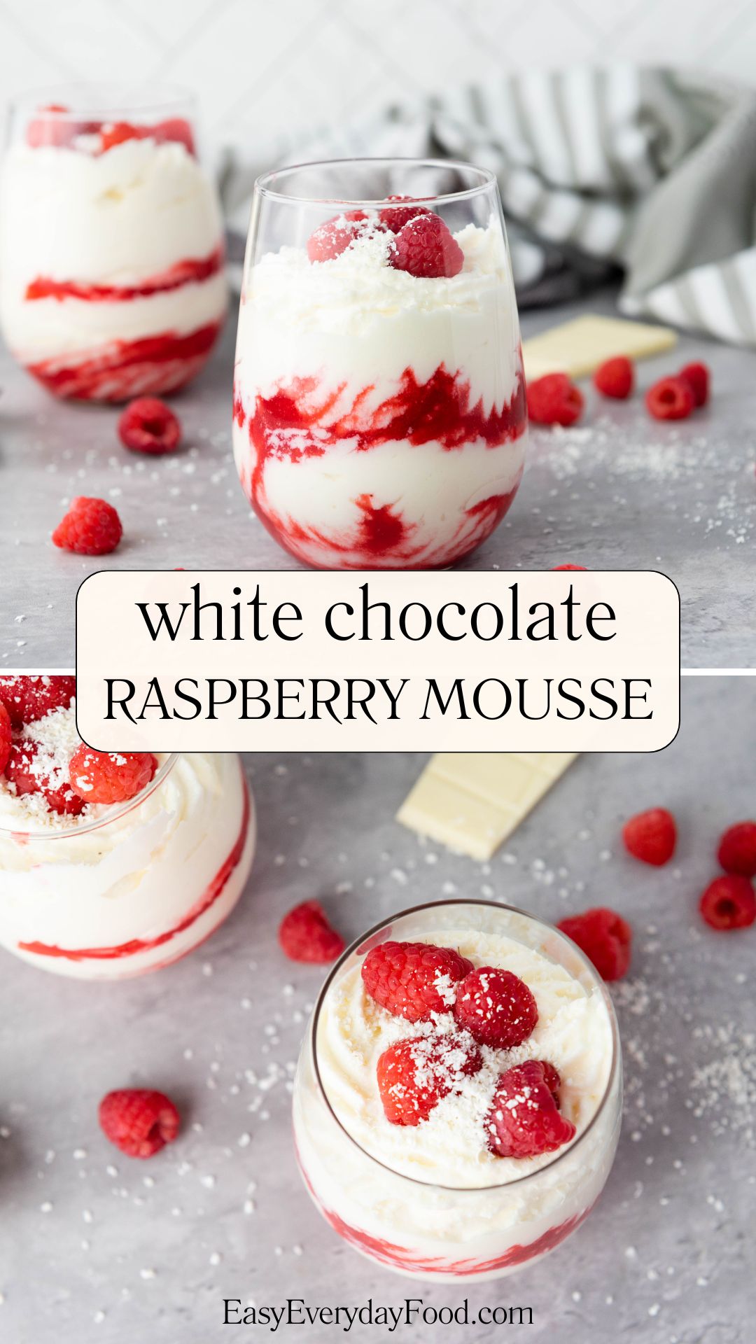 White Chocolate Raspberry Mousse - Easy Everyday Food